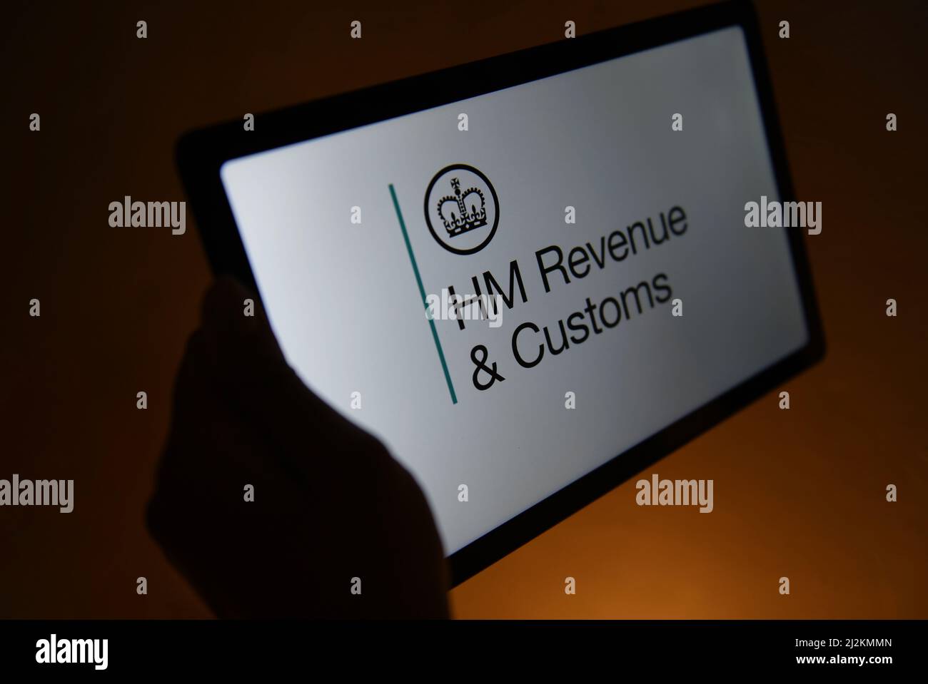 The HM Revenue & Customs logo seen on a tablet Stock Photo - Alamy