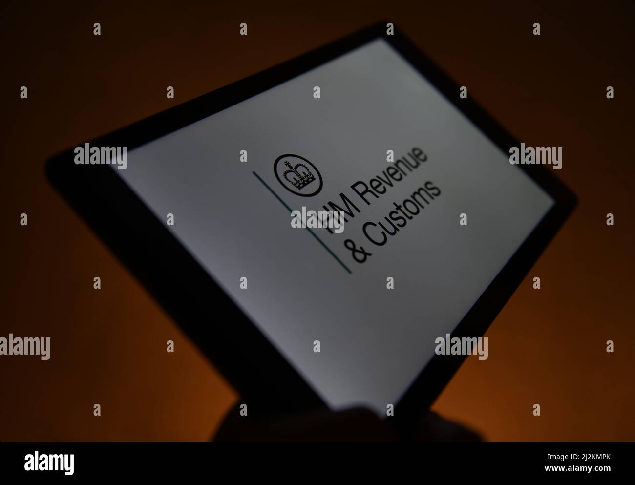 The HM Revenue & Customs logo seen on a tablet Stock Photo - Alamy