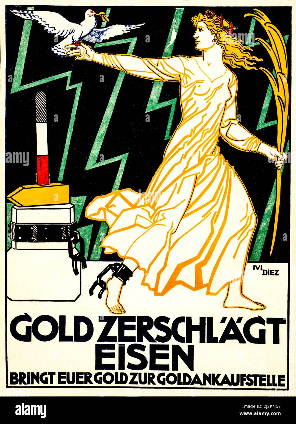 An early 20th century German advertising poster from World War One ...
