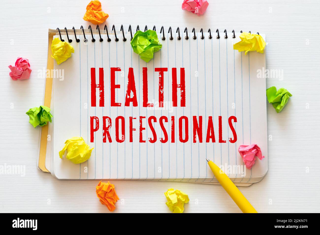 Closeup doctor hands holding white card sign with HEALTH TIPS text ...