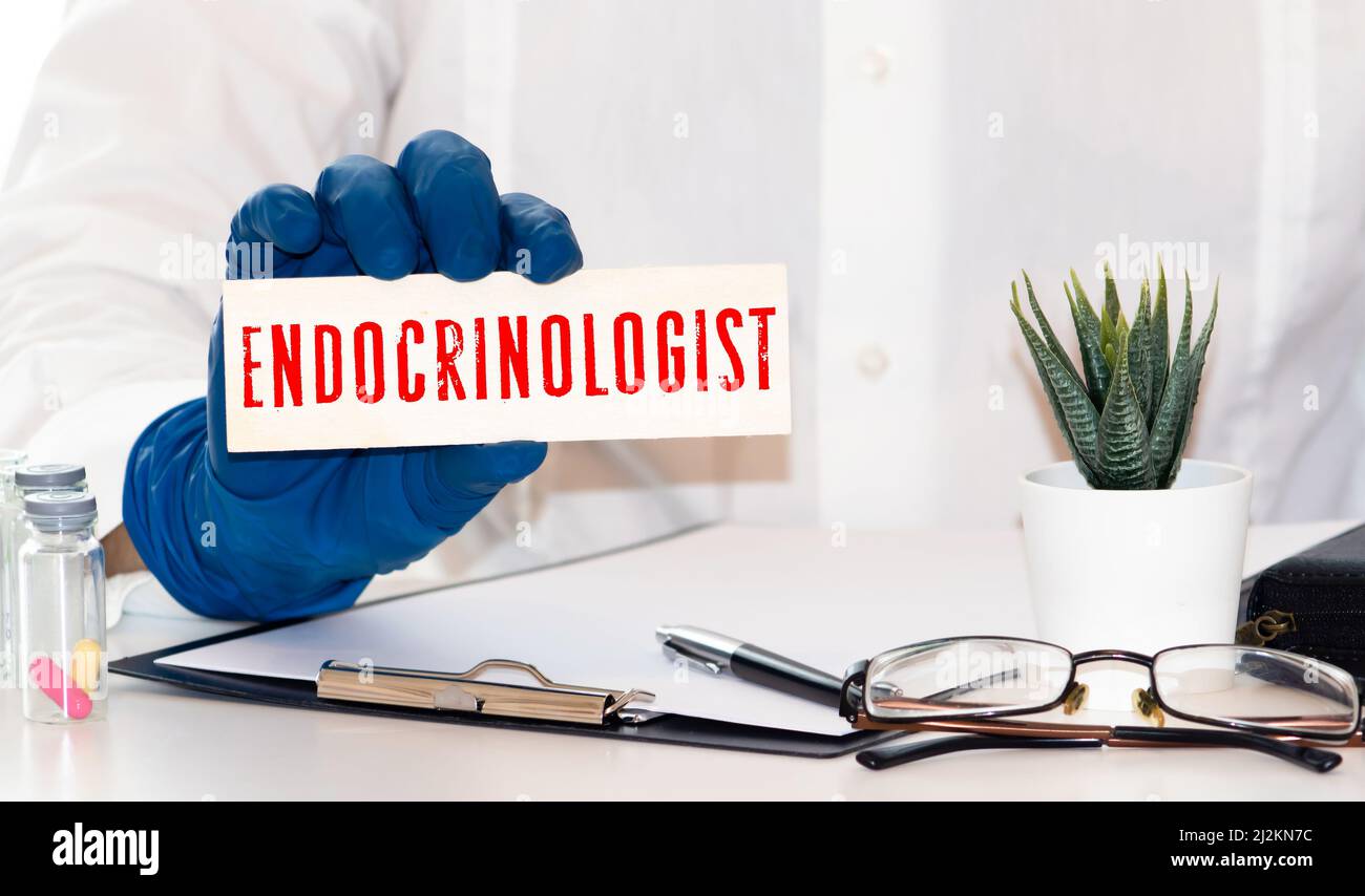 Stethoscope on wood with Endocrinology word as medical concept Stock ...