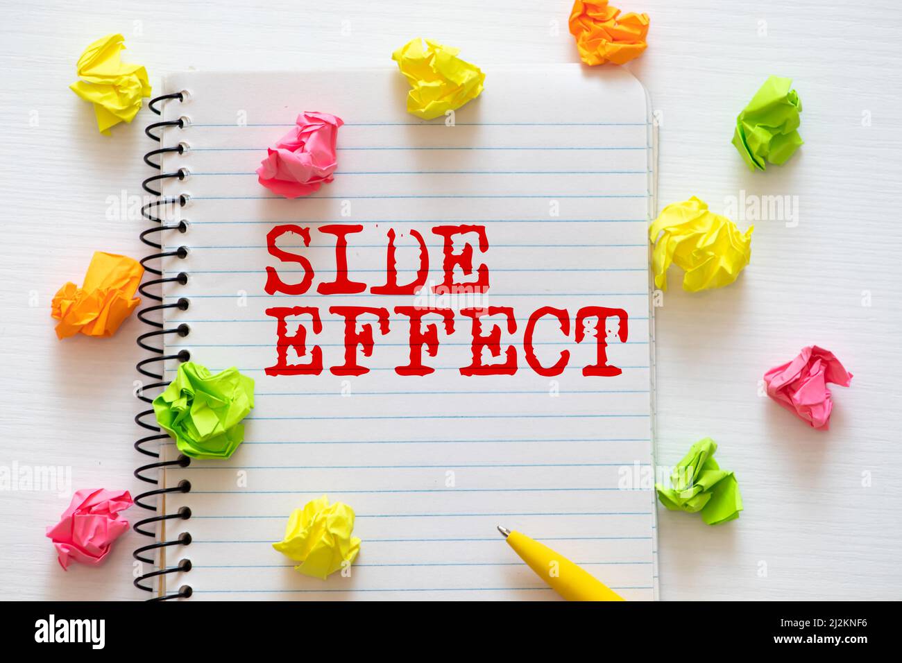 Side Effect word with stethoscope and pen on wooden background as ...