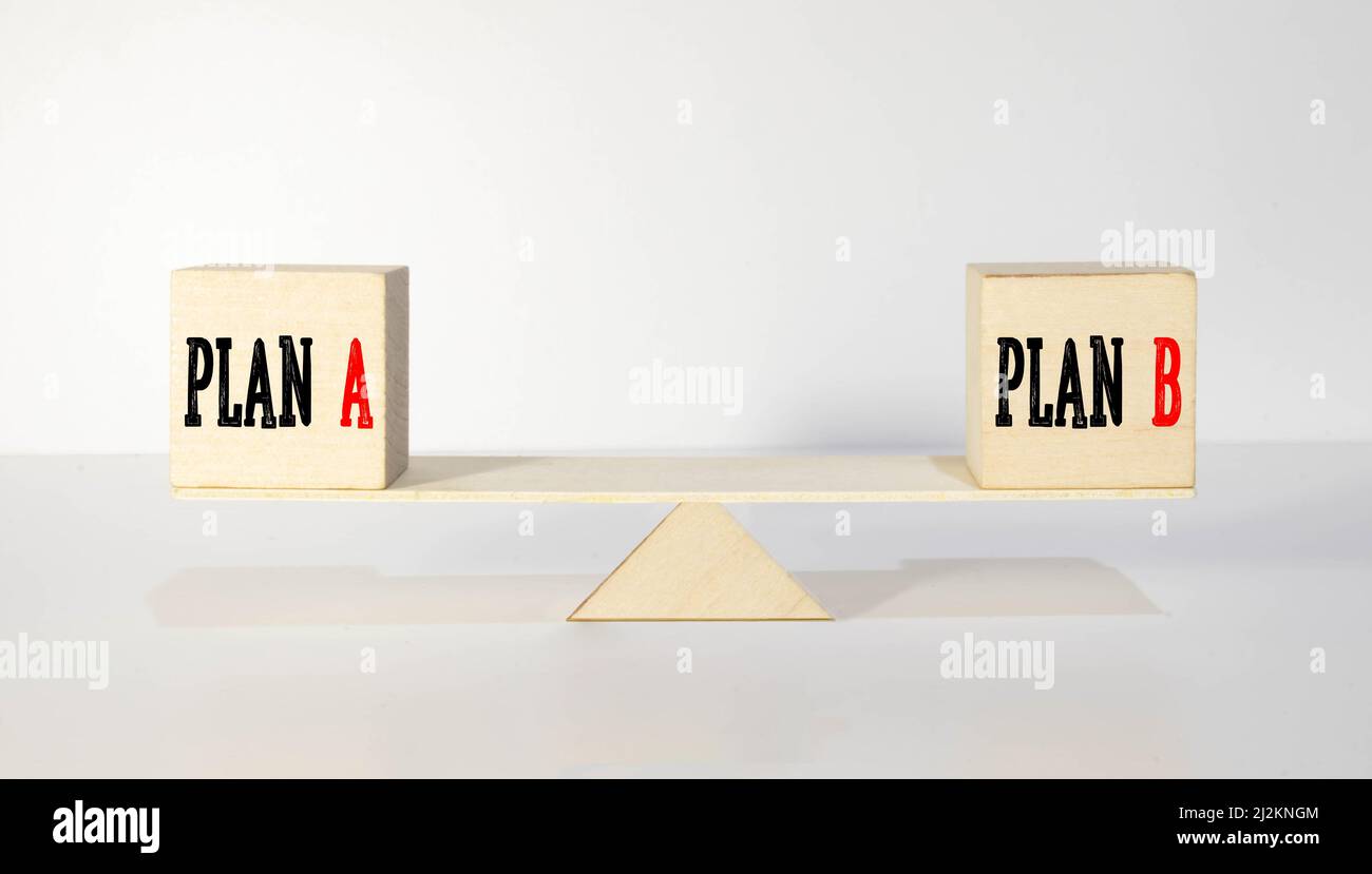 Wooden letters, changes the word Plan A to Plan B Stock Photo - Alamy