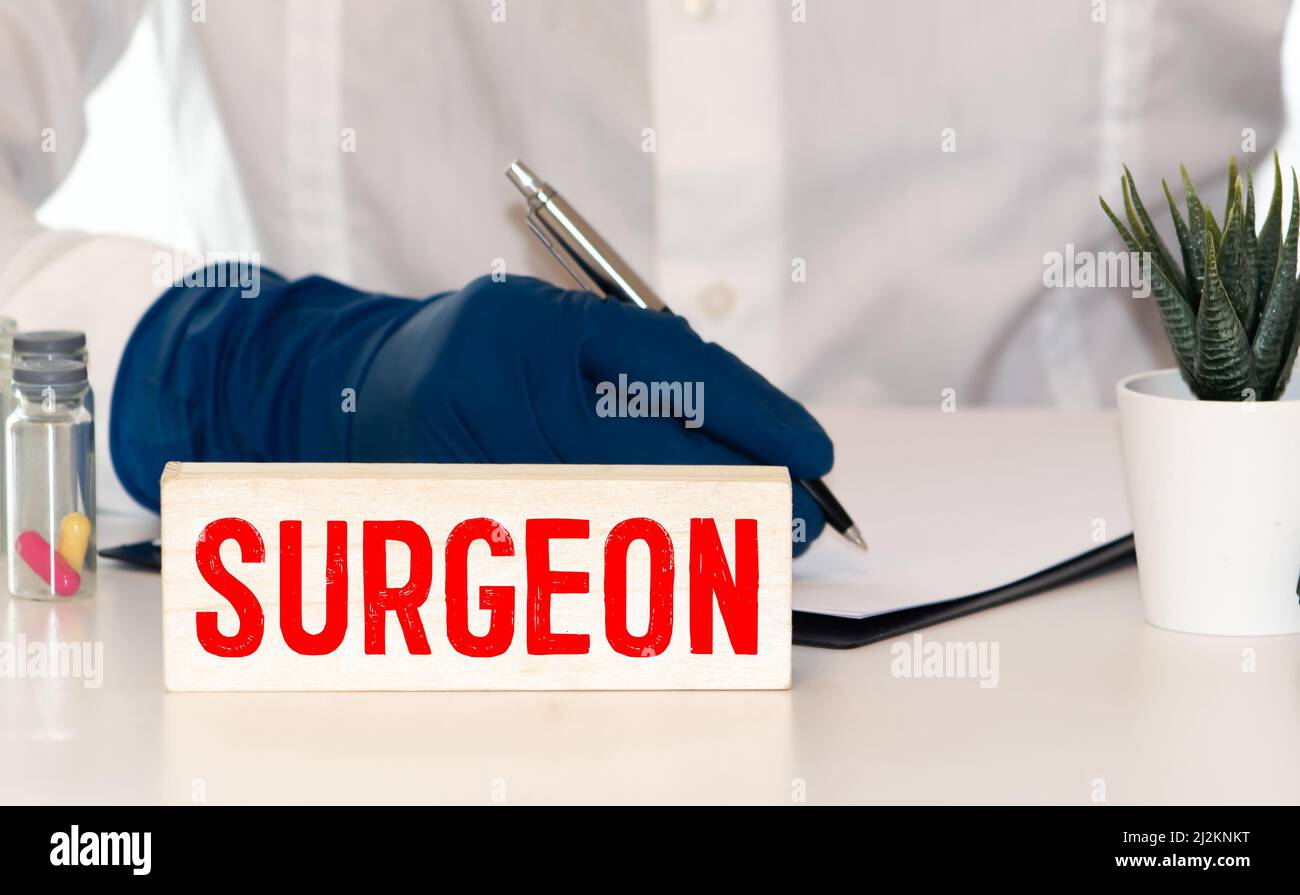 Surgeon word cloud collage, healthcare concept background Stock Photo ...