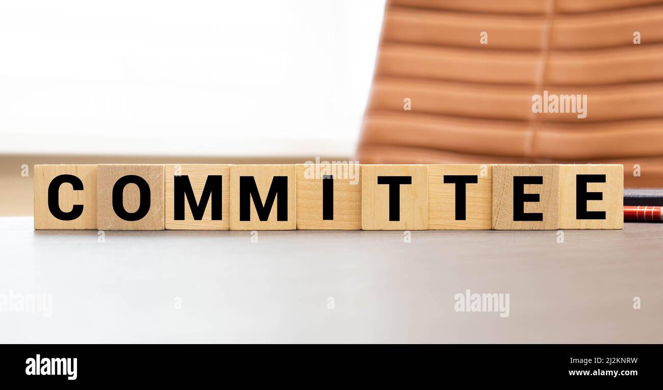 COMMITTEE word made with building blocks. concept Stock Photo - Alamy