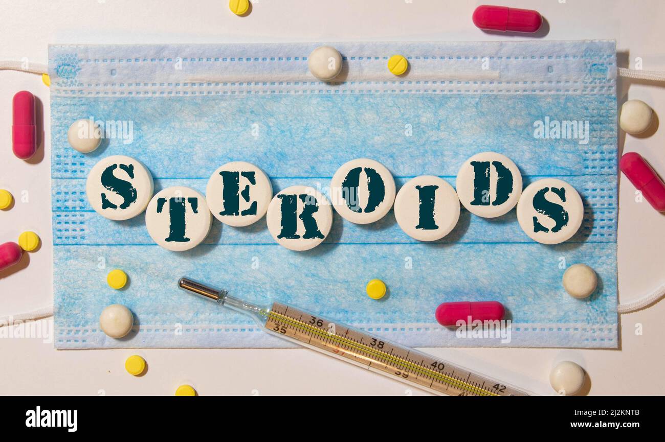 STEROID word made with building blocks concept Stock Photo - Alamy