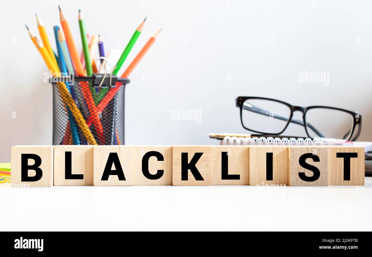 Blacklist word hi-res stock photography and images - Alamy