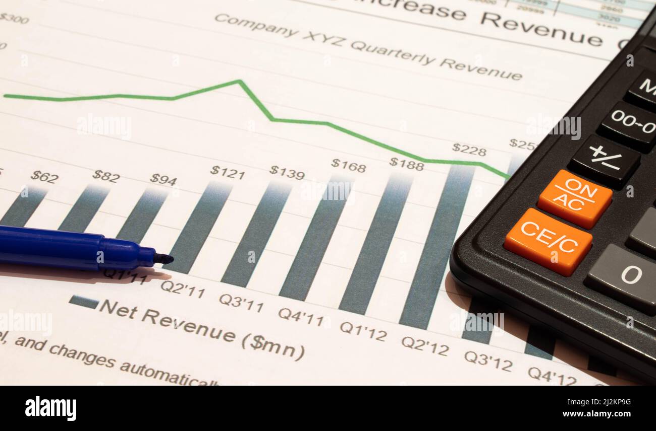 Financial accounting stock market graphs analysis. concept Stock Photo ...