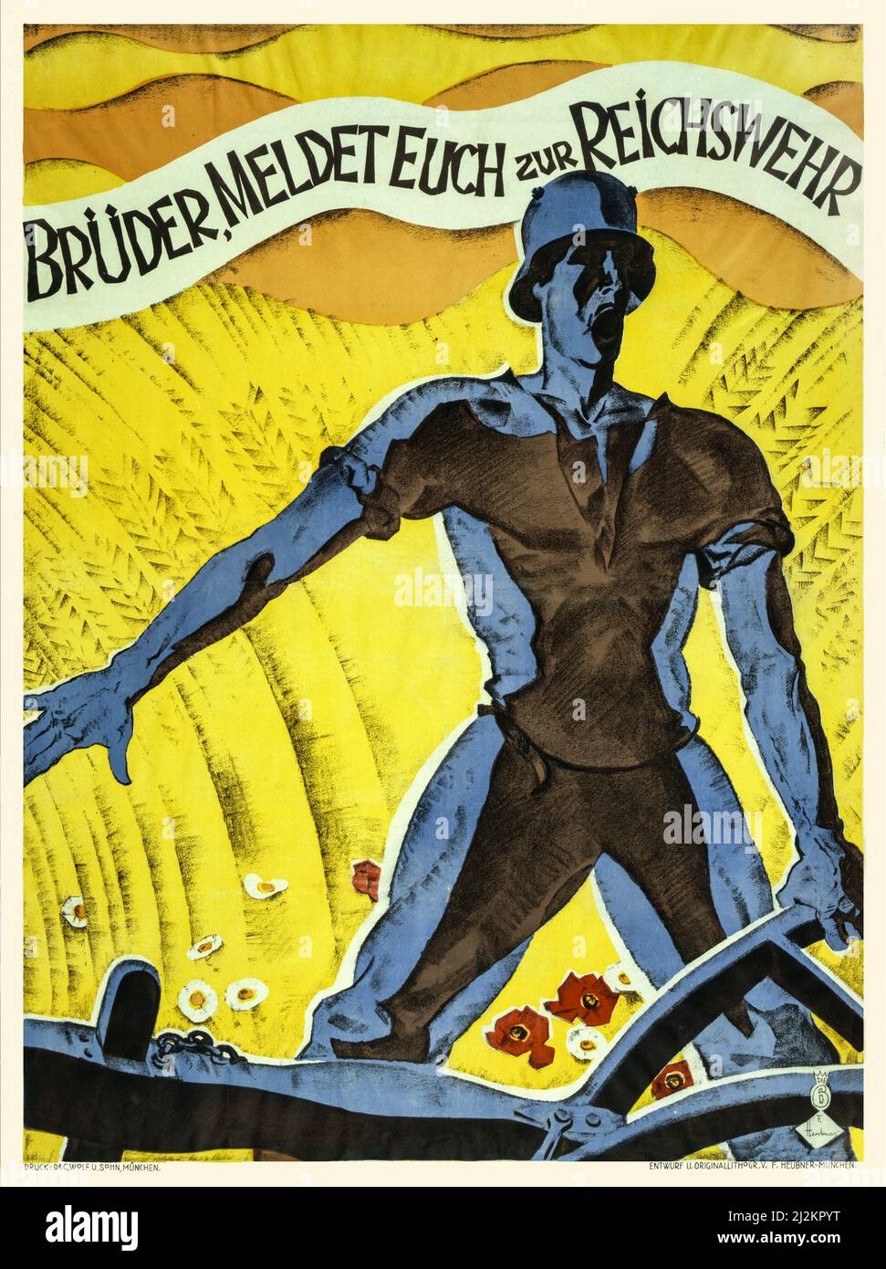 An early 20th century German advertising poster from World War One ...