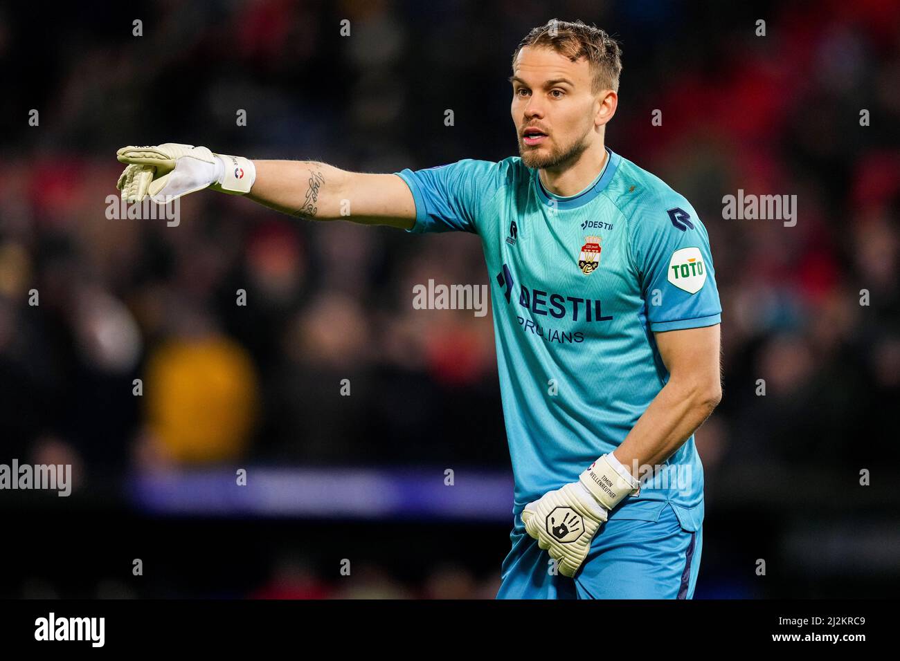 Willem Ii Goalkeeper Timon Wellenreuther High Resolution Stock ...