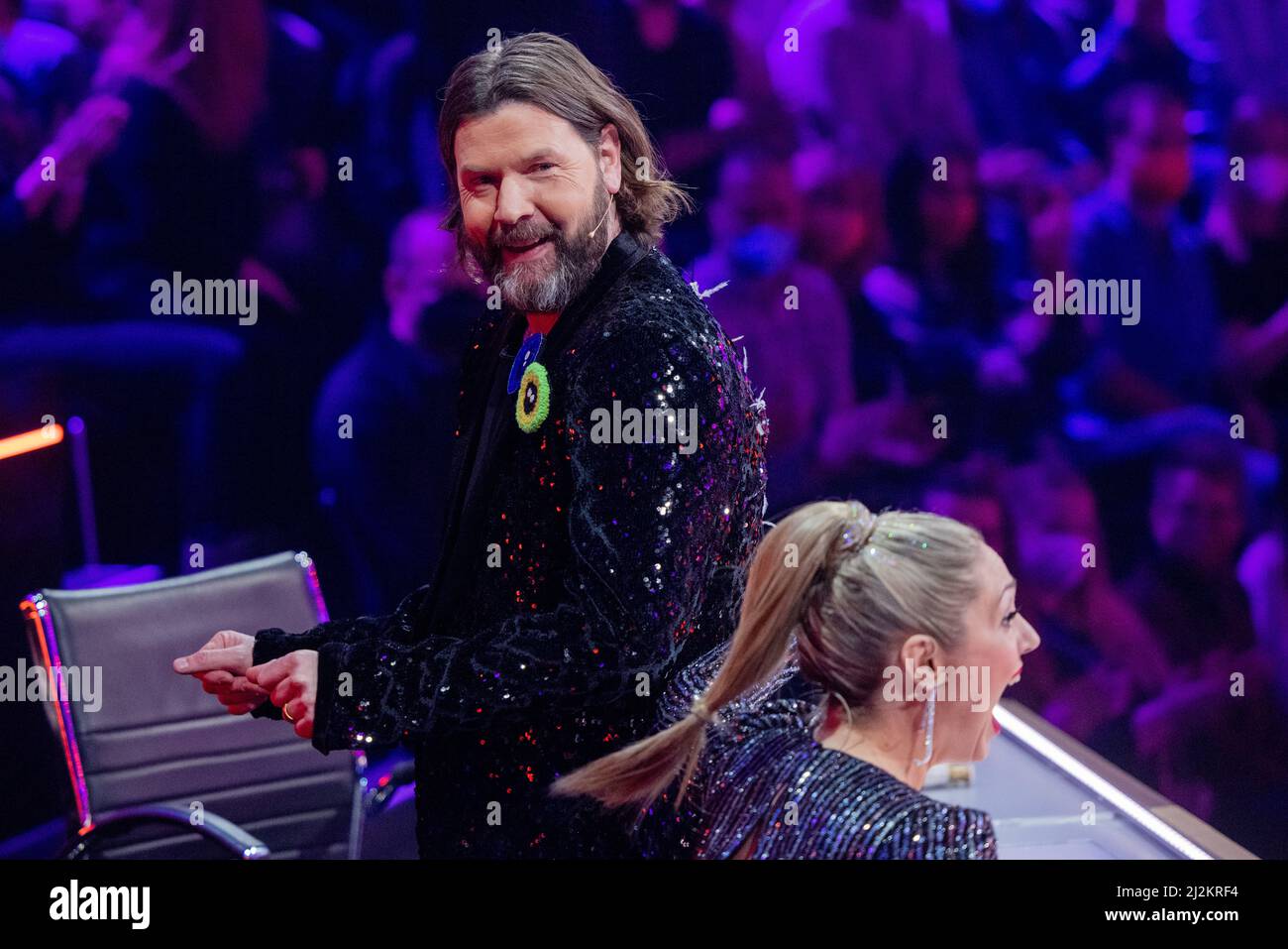 Cologne, Germany. 02nd Apr, 2022. Rea Garvey from the guessing team ...