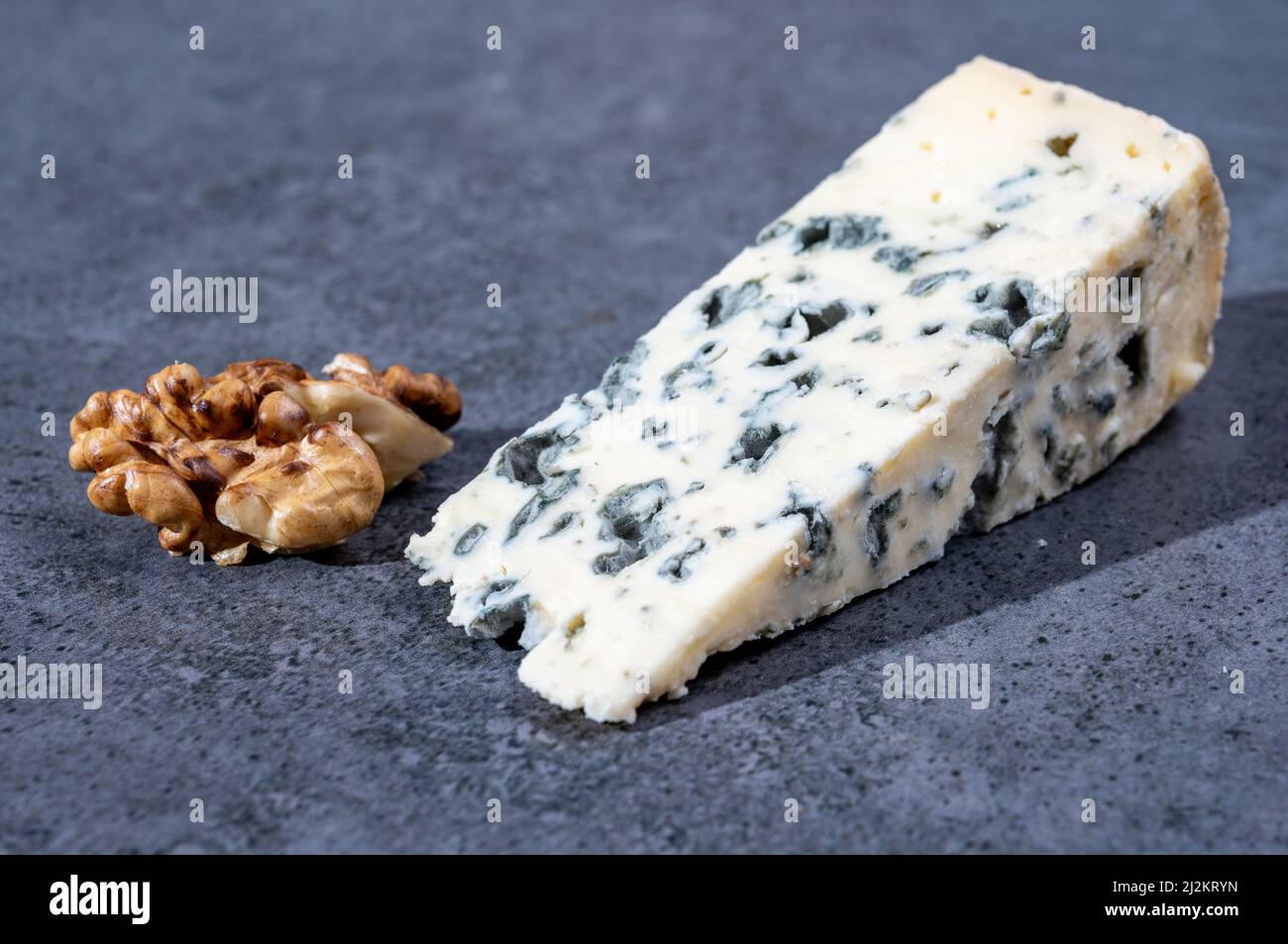 Piece of French blue cheese made from sheep milk close up Stock Photo ...