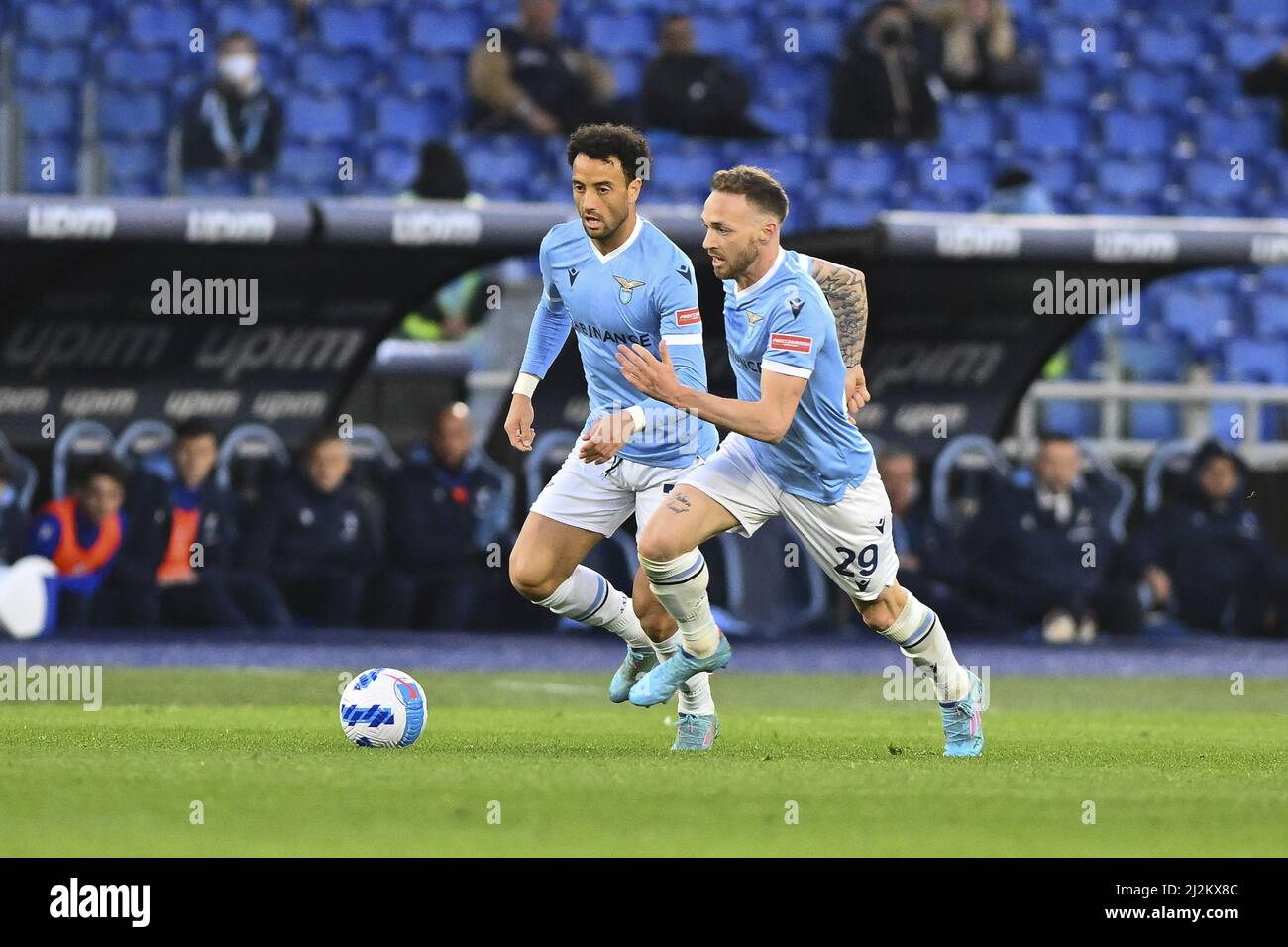 Manuel Lazzari of SS LAZIO during the 31th day of the Serie A Championship between S.S. Lazio vs ...