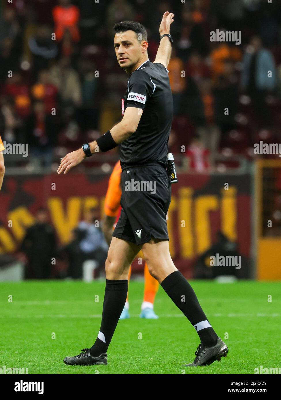 ISTANBUL, TURKEY - APRIL 2: referee Ali Sansalan during the Super Lig ...