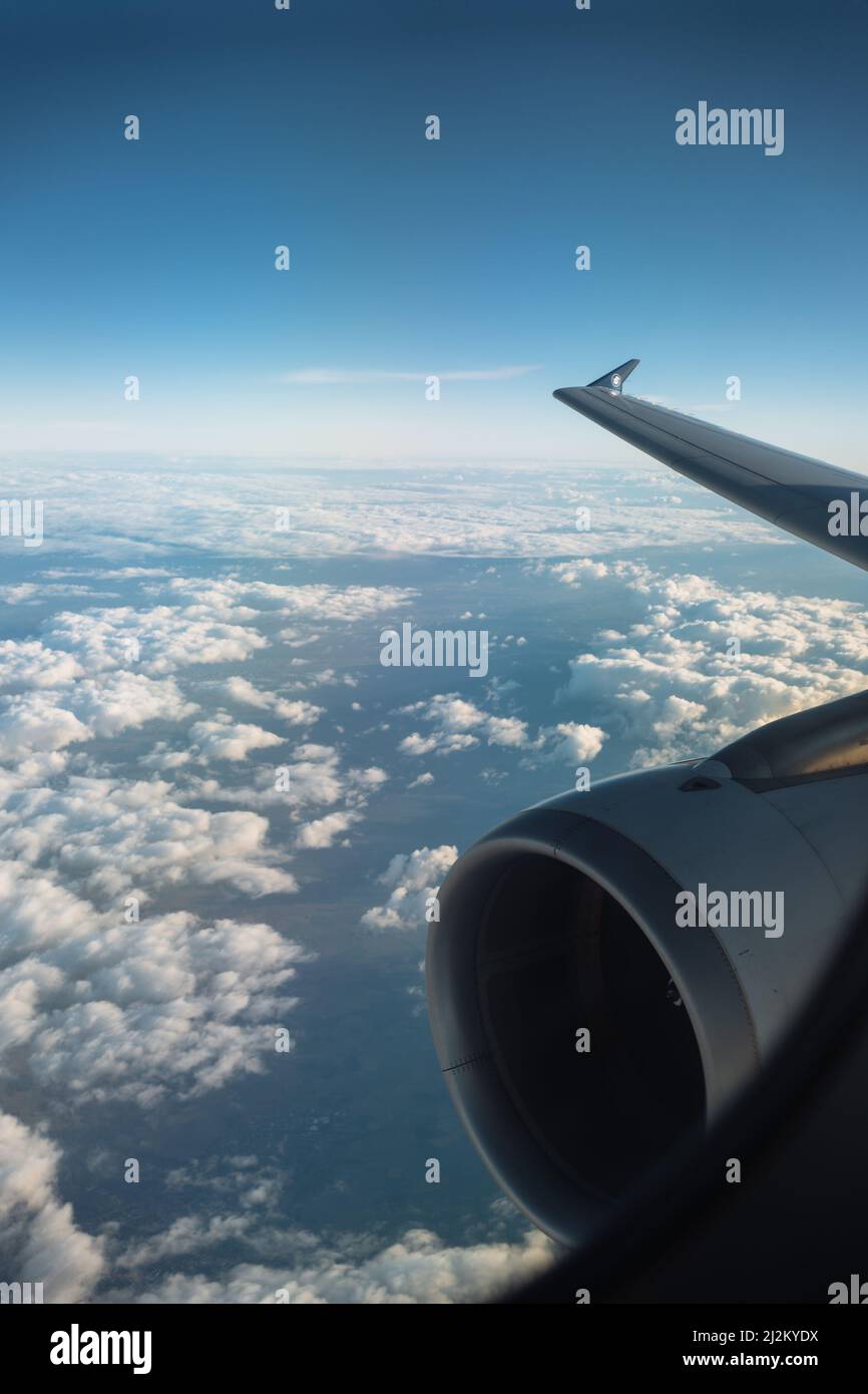 View from the window of the plane Stock Photo - Alamy