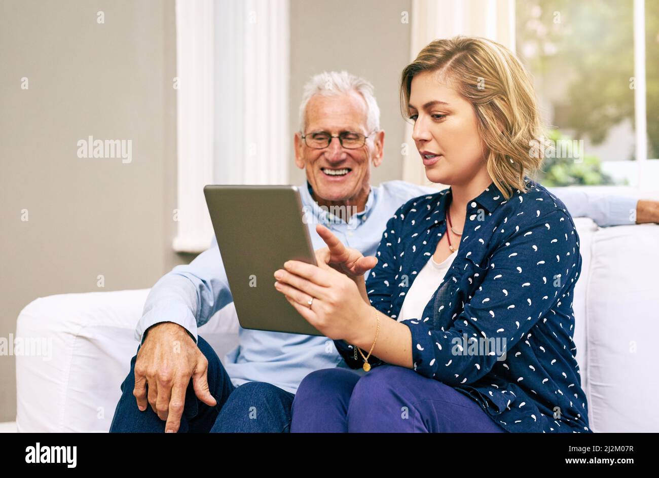 You never too old to learn. Shot of a senior father and his adult ...