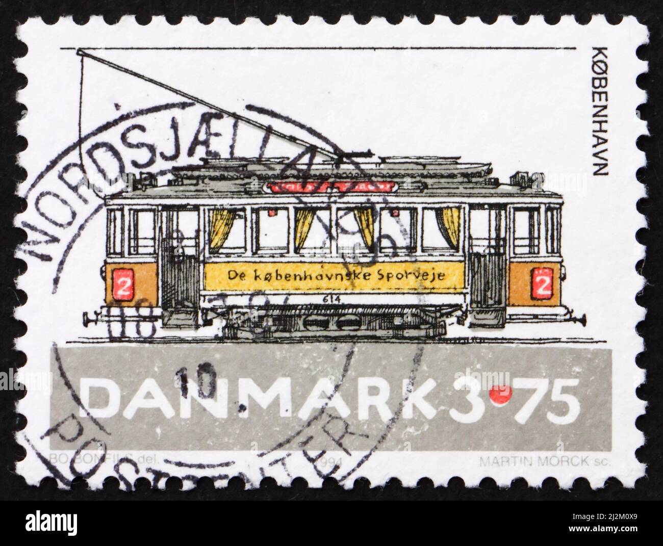 DENMARK - CIRCA 1994: a stamp printed in the Denmark shows Copenhagen ...