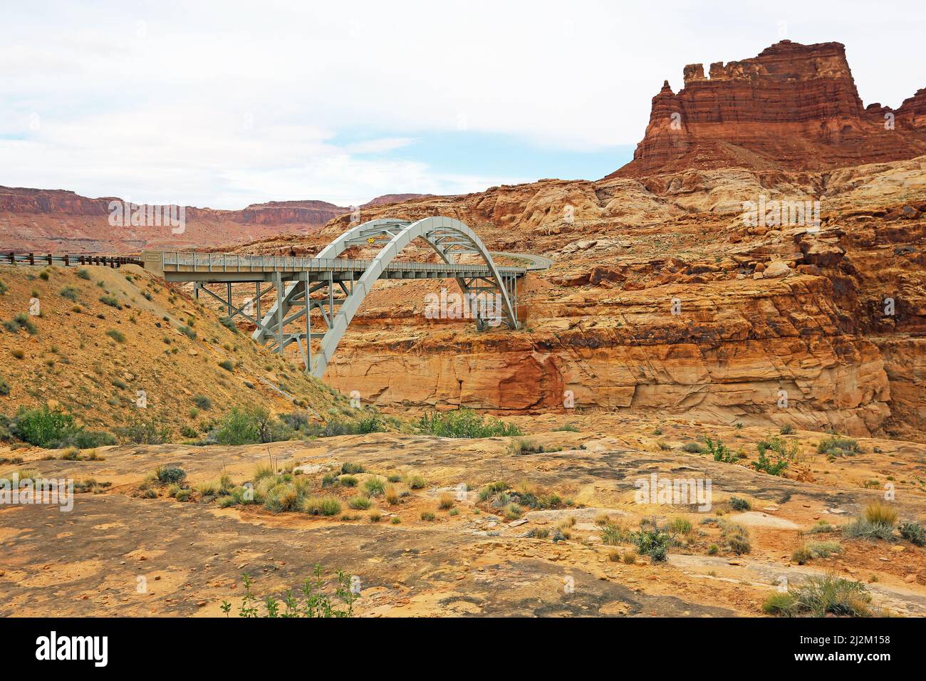 Bridge over canyon - Utah Stock Photo - Alamy