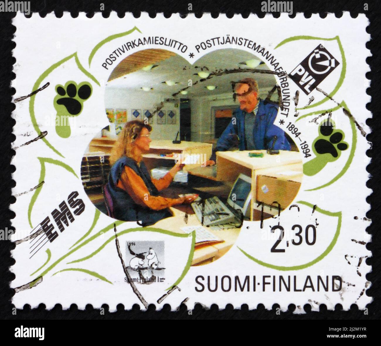 FINLAND - CIRCA 1994: a stamp printed in the Finland shows Postal ...
