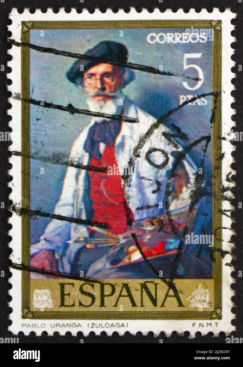 SPAIN - CIRCA 1971: a stamp printed in the Spain shows Portrait of ...
