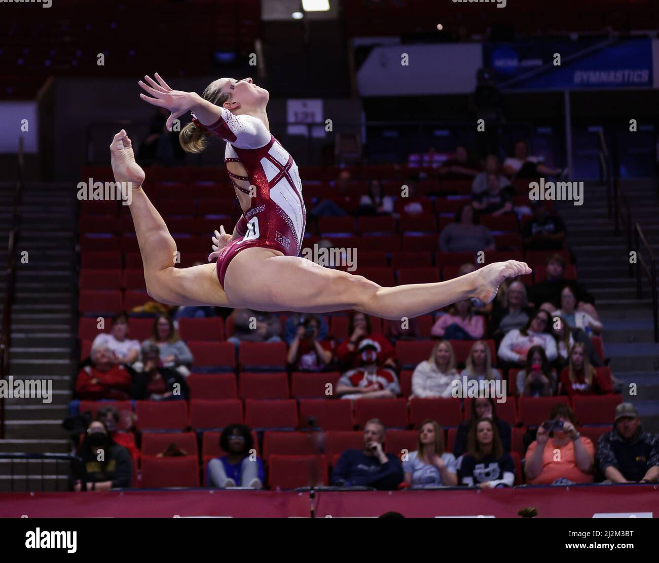 March 31, 2022: Minnesota's Lexy Ramler leaps into the air during her ...