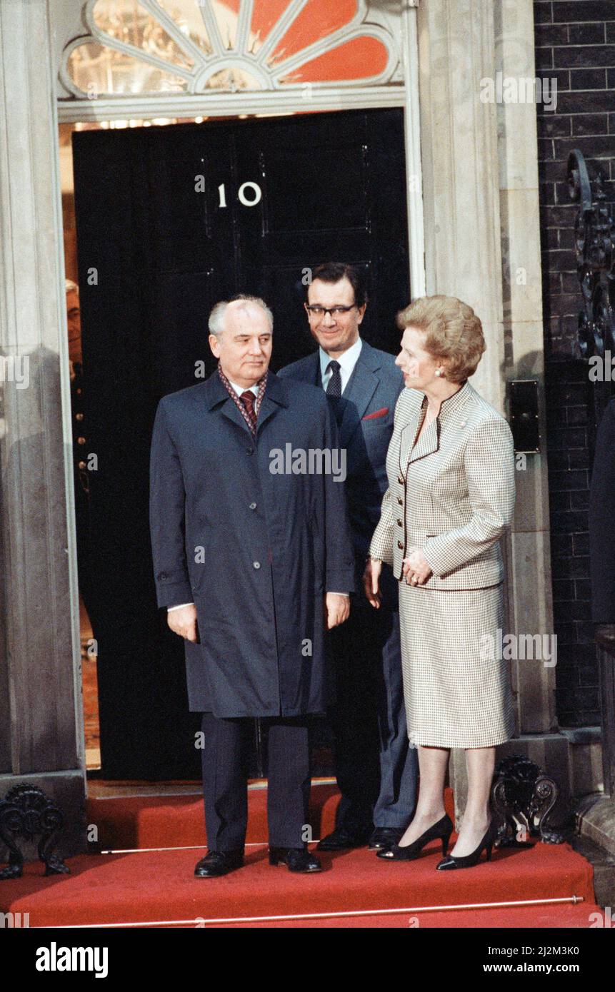 Soviet Leader, Mikhail Gorbachev, with British Prime Minister, Margaret ...