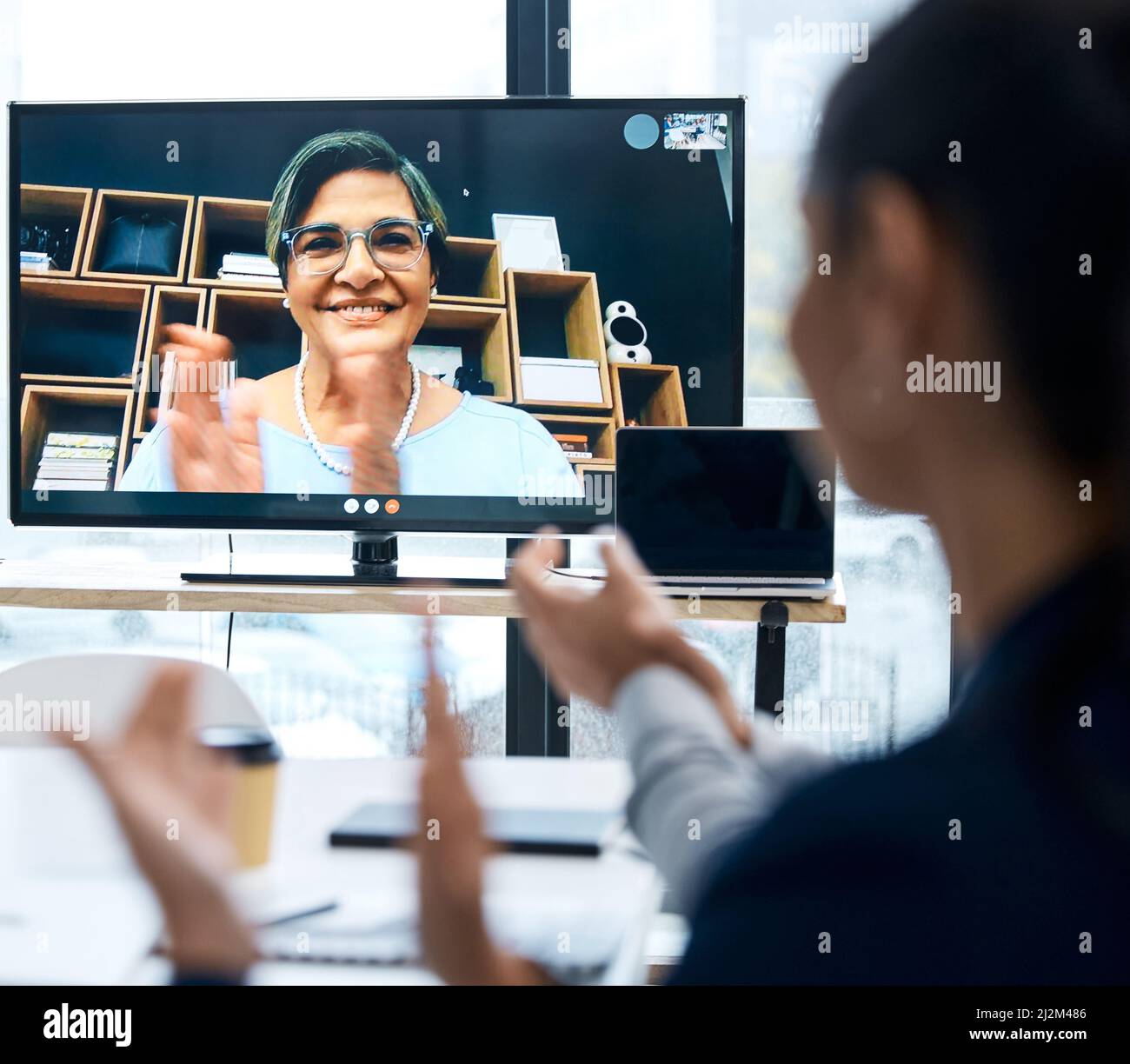 Woman making formal video call hi-res stock photography and images - Alamy