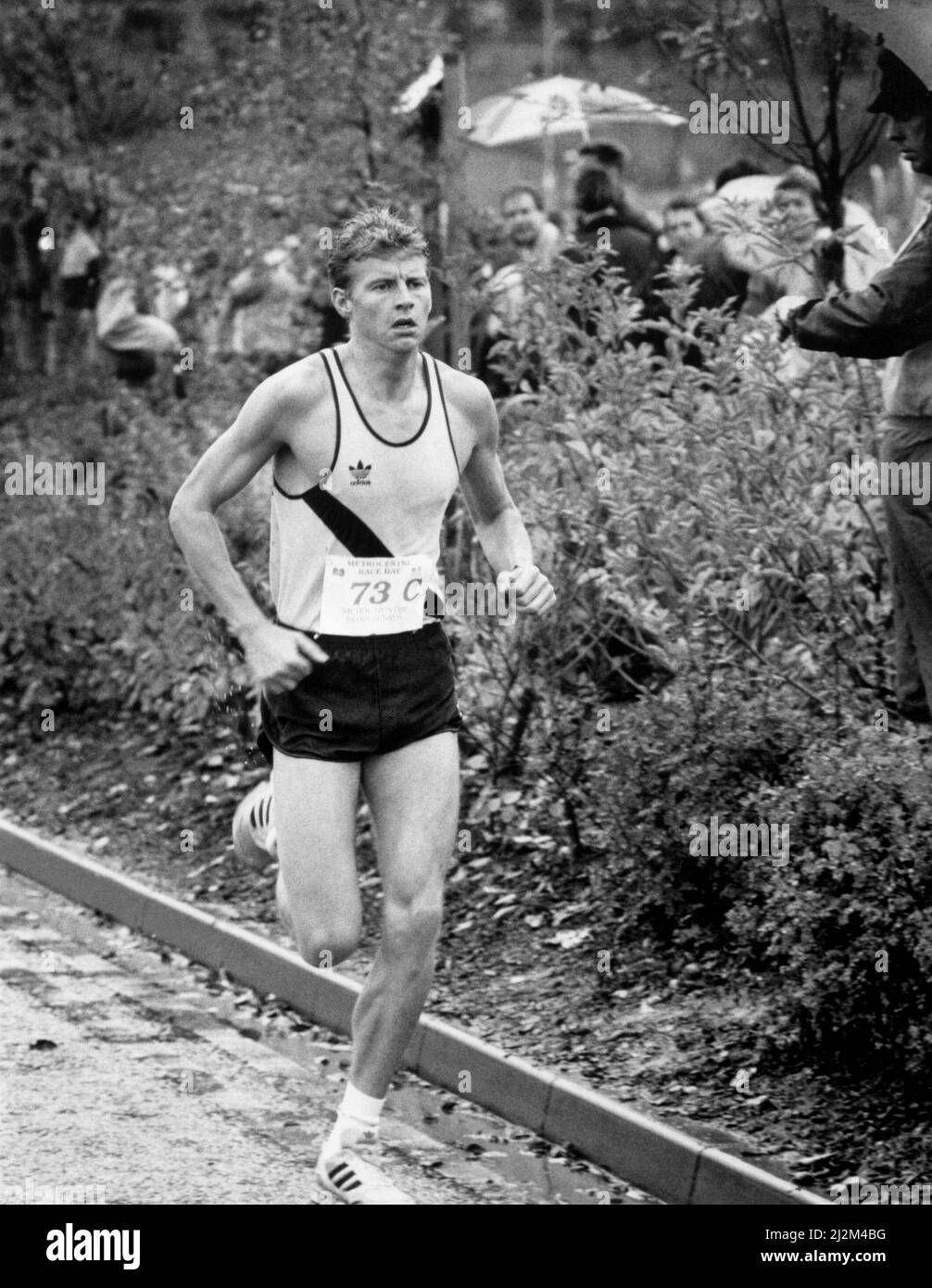 Athlete Steve Cram Steve Cram in action during the Blaydon Road Relays ...