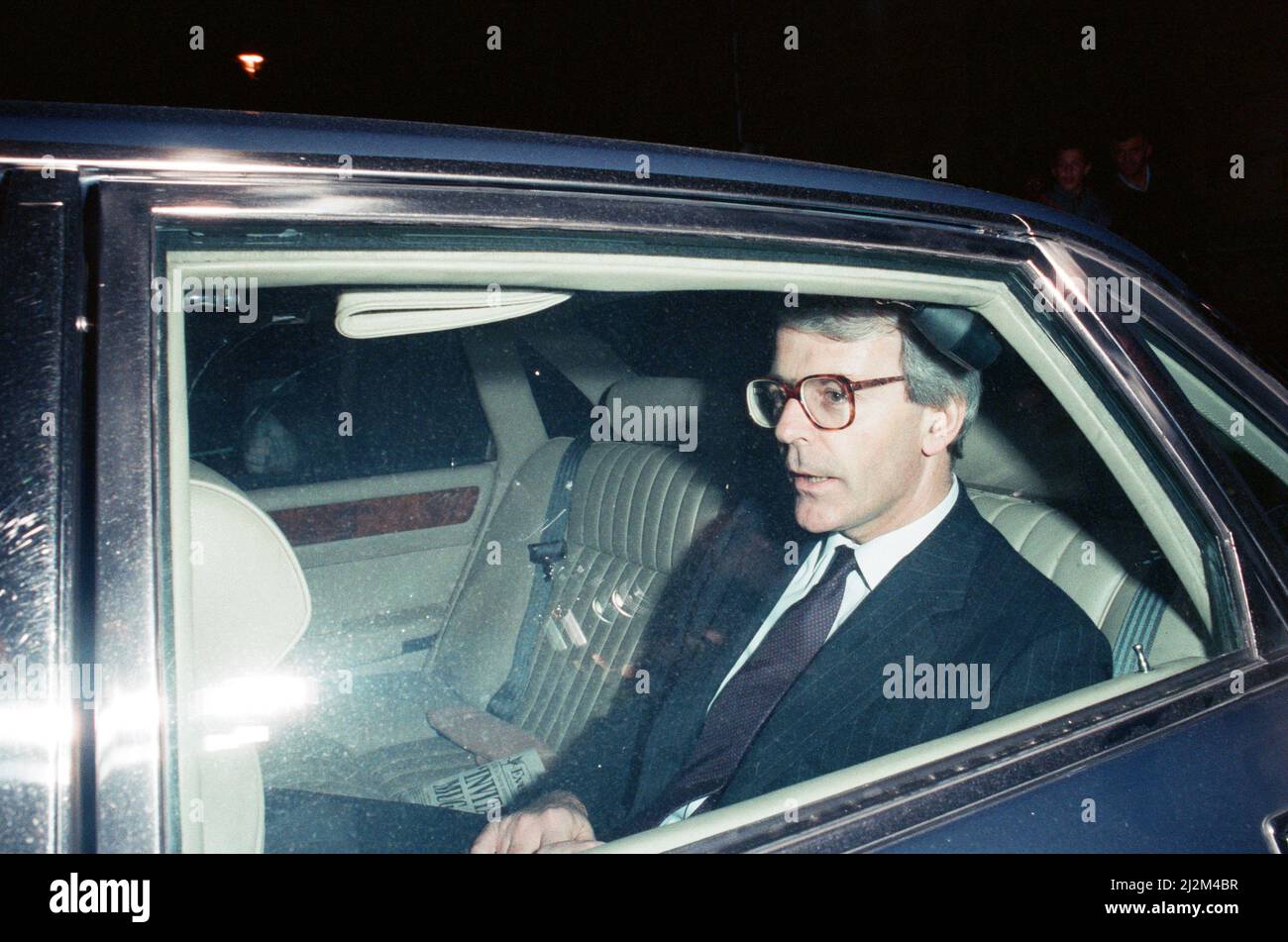John Major leaving Downing Street the day he was appointed Chancellor ...