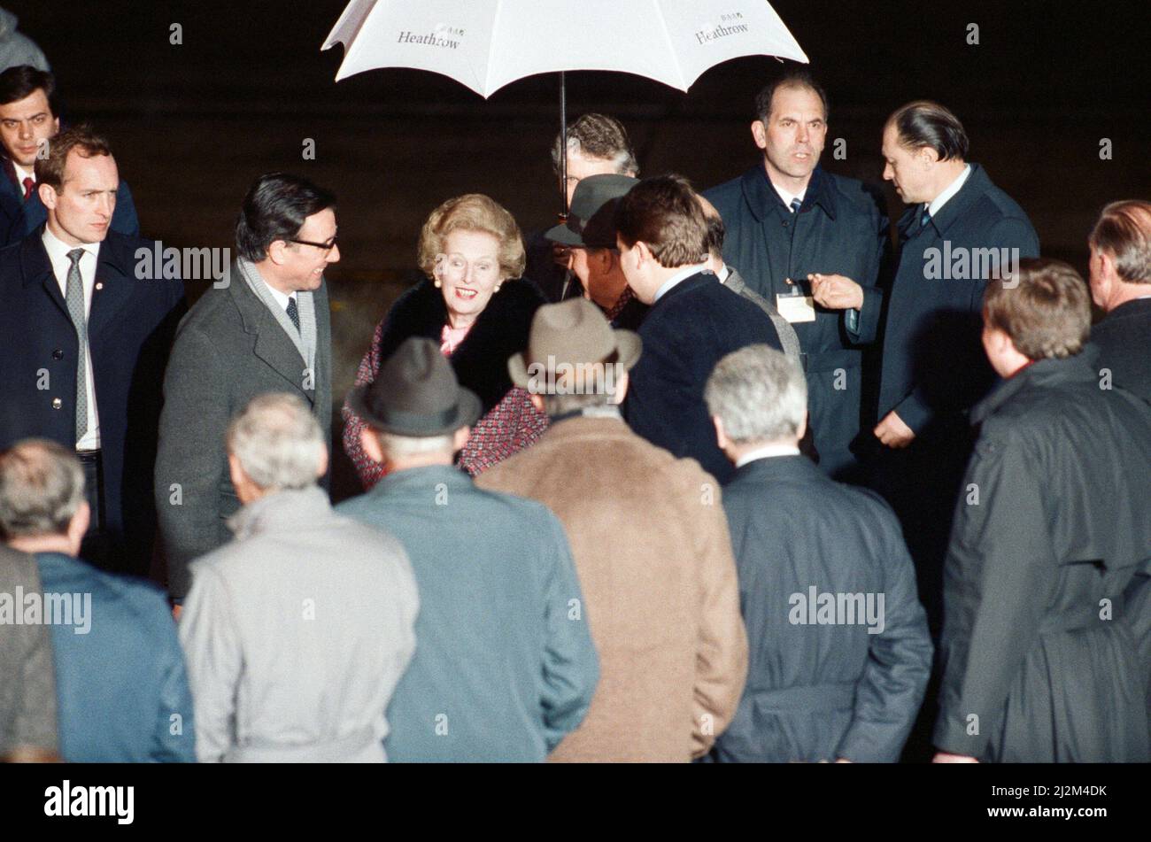 Margaret Thatcher meeting Mikhail Gorbachev, General Secretary of the ...