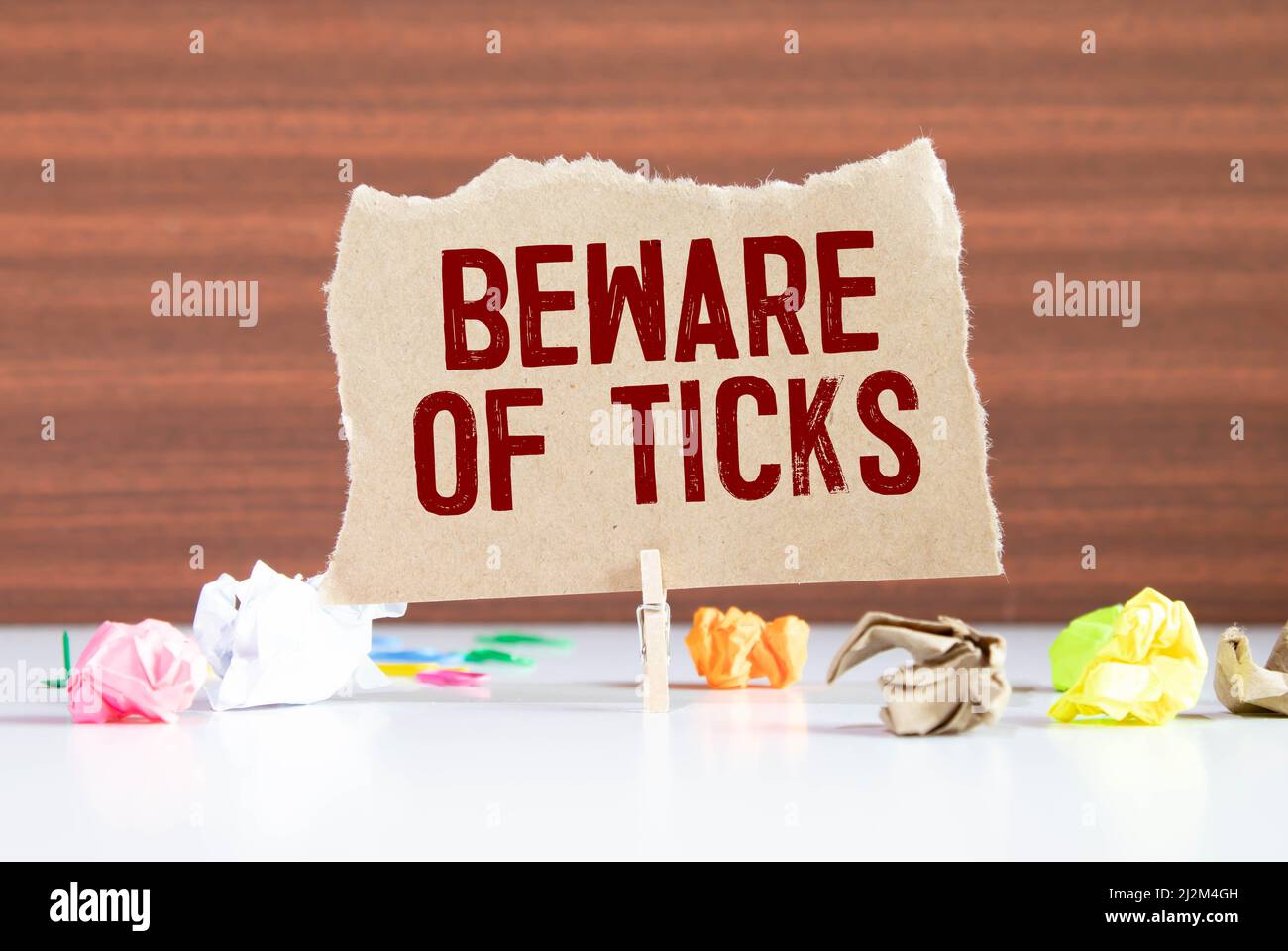 old warning sign of ticks in germany - translation: beware of ticks in ...