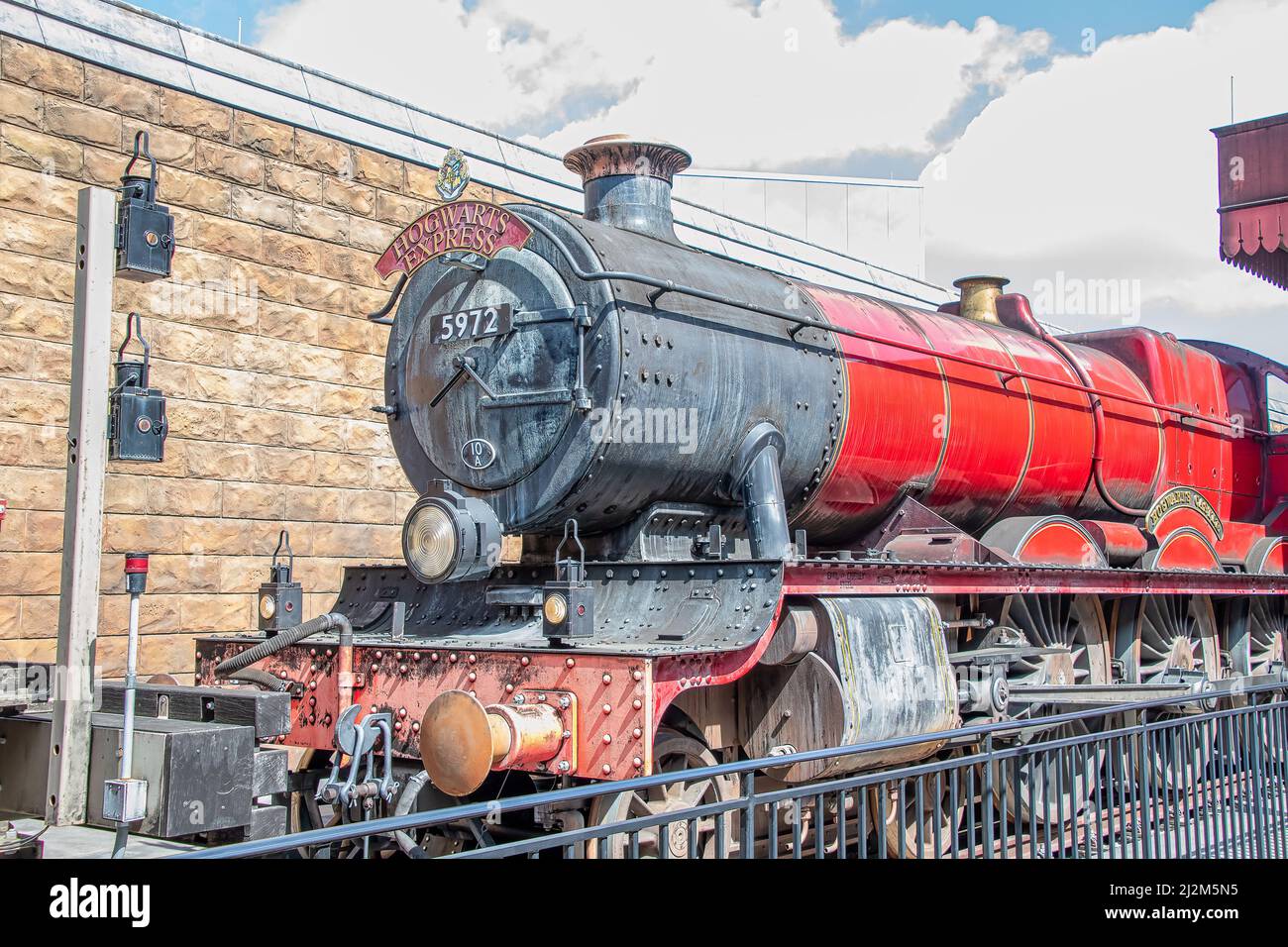 ORLANDO, USA - MARCH 07 2022: Hogwards Express steam train at Universal ...