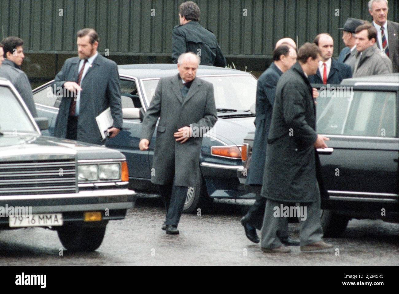Soviet leader Mikhail Gorbachev visits Watford, Hertfordshire. 8th ...