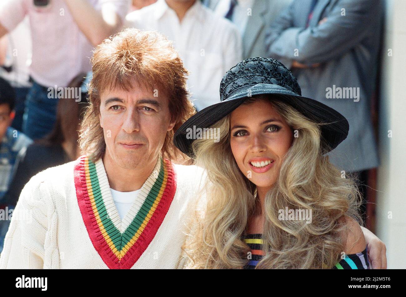 Bill Wyman and Mandy Smith at Sticky Fingers, Bill's new restaurant in Kensington. 9th May 1989 ...