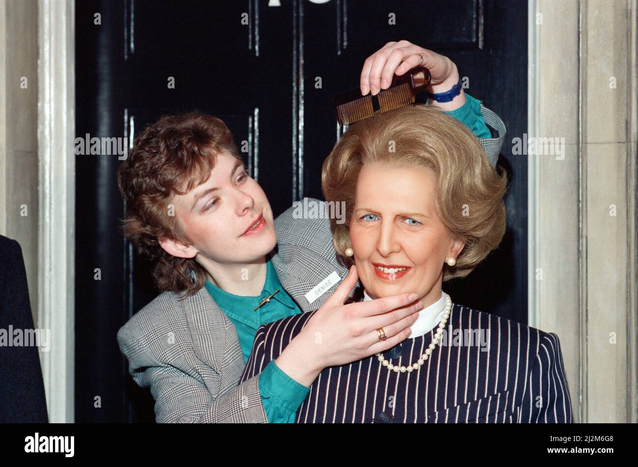 A waxwork of Mrs Thatcher in the Friargate waxworks in York. 21st ...