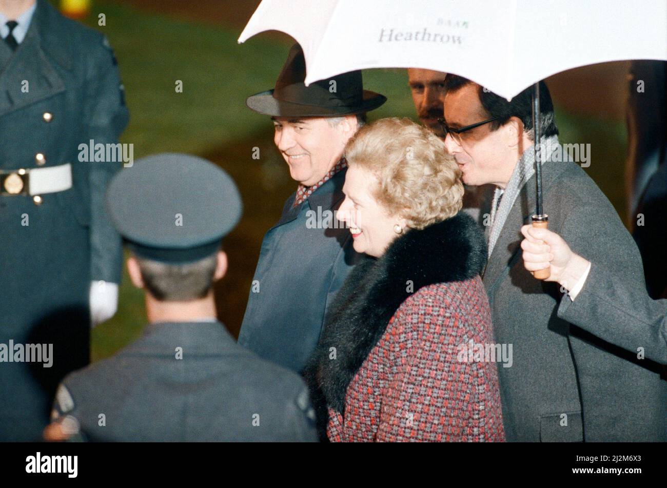 Margaret Thatcher meeting Mikhail Gorbachev, General Secretary of the ...