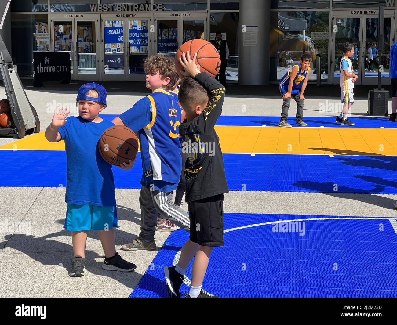 San Francisco, Chase Centre 2nd April 2022: Children practice ...