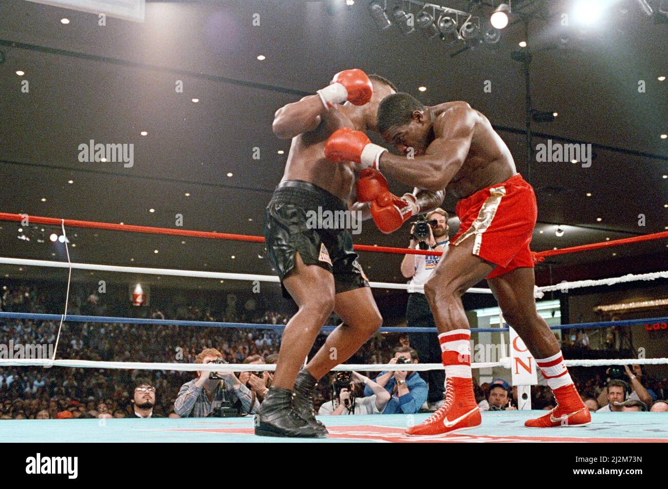 Mike Tyson vs. Frank Bruno for the WBA, WBC, IBF and lineal heavyweight ...