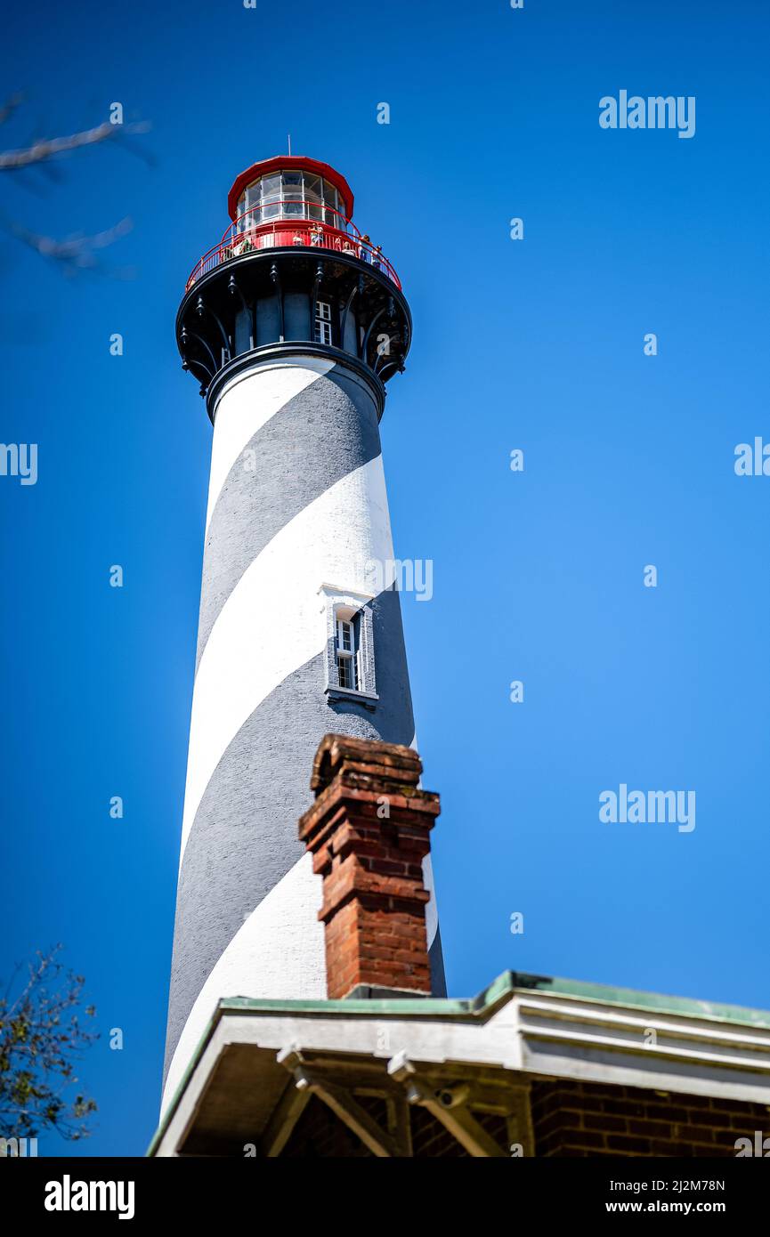 A vertical shot of the St. Augustine Lighthouse in Florida Stock Photo ...