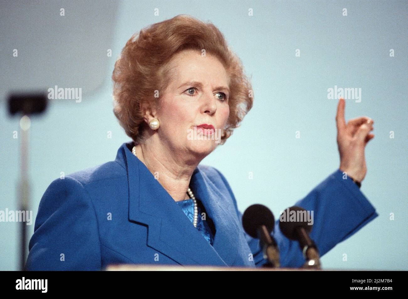 The Conservative Party Conference, Blackpool. Prime Minister Margaret ...
