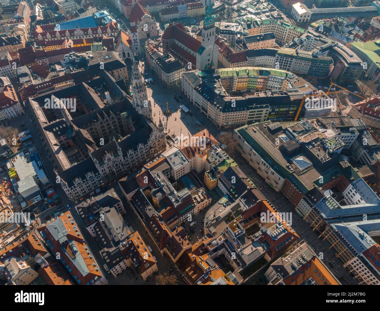 Munich aerial panoramic architecture, Bavaria, Germany. Beautiful ...