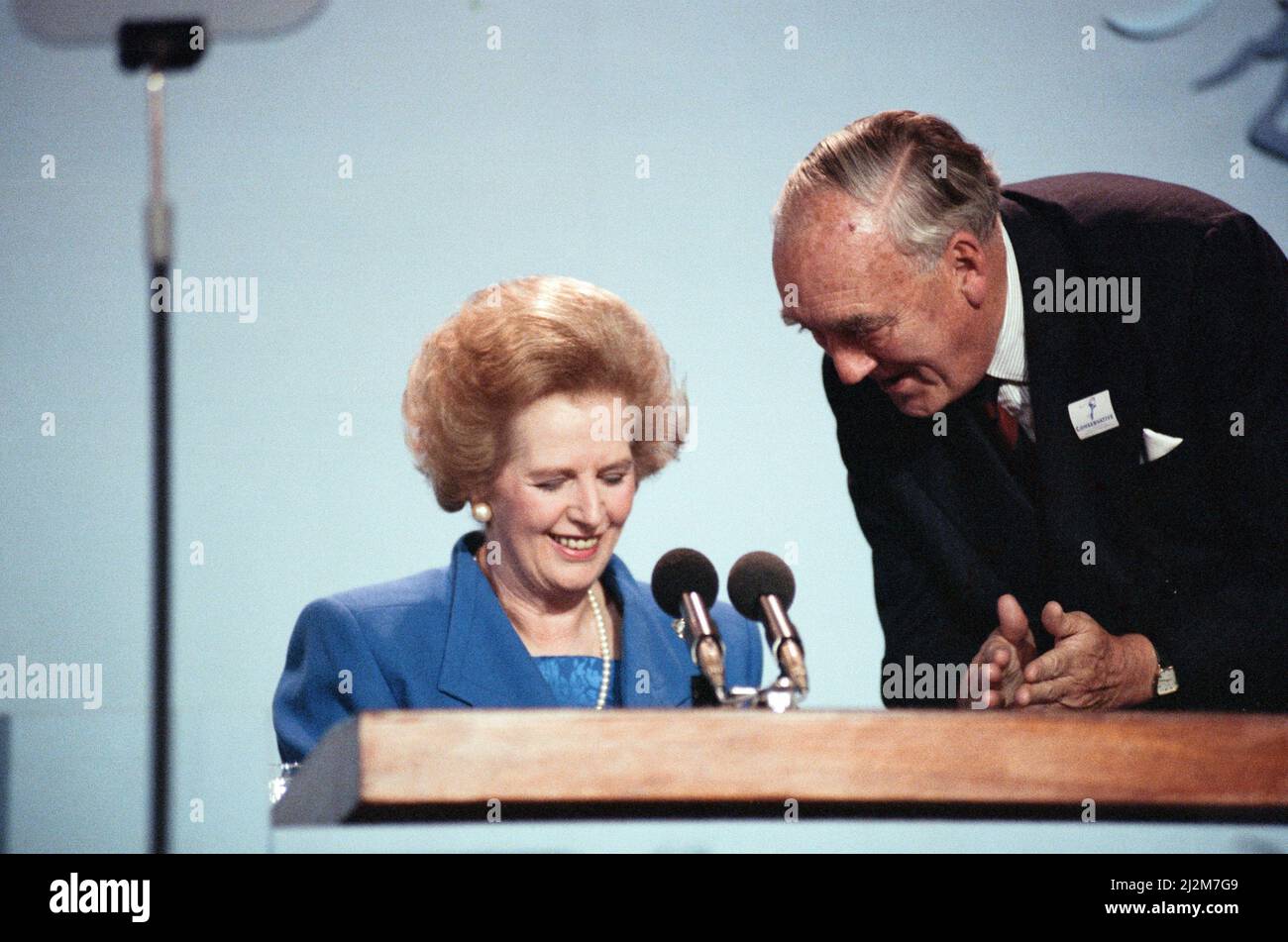 The Conservative Party Conference, Blackpool. Prime Minister Margaret ...