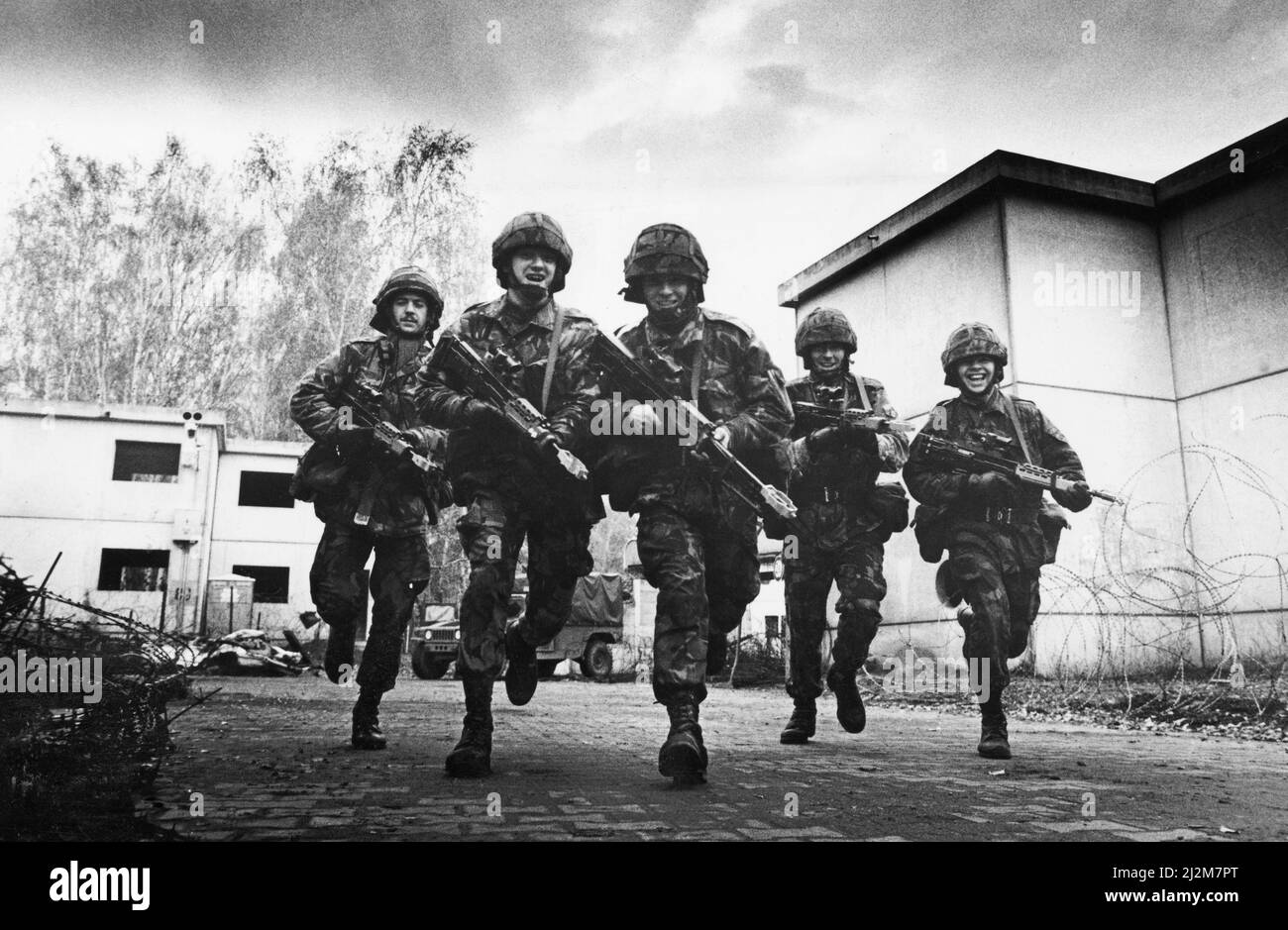 Soldier of the Kings regiment of the British Army in West Germany ...