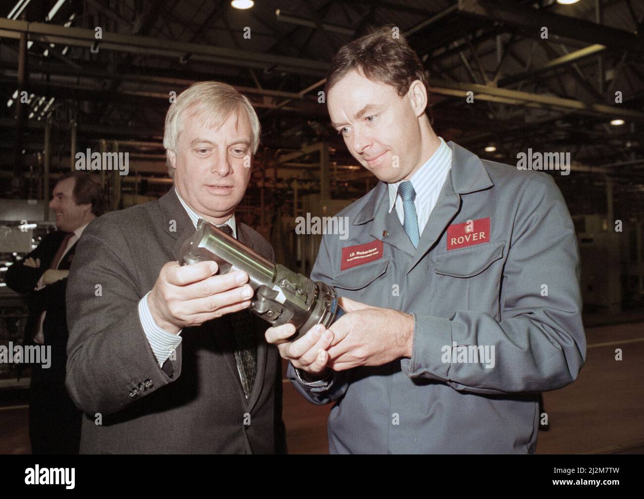 Secretary of State for the Environment Chris Patten MP visits the Rover ...