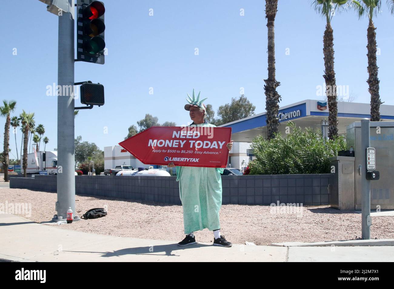 Liberty tax sign spinner hi-res stock photography and images - Alamy