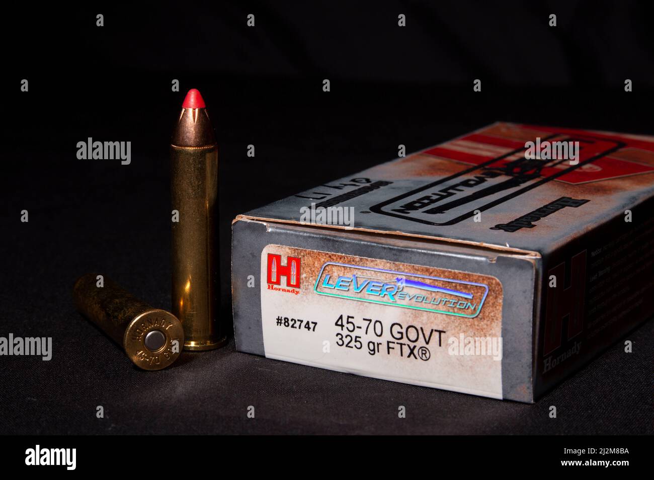 Hornady LEVERevolution .45-70 Government Ammunition Stock Photo - Alamy