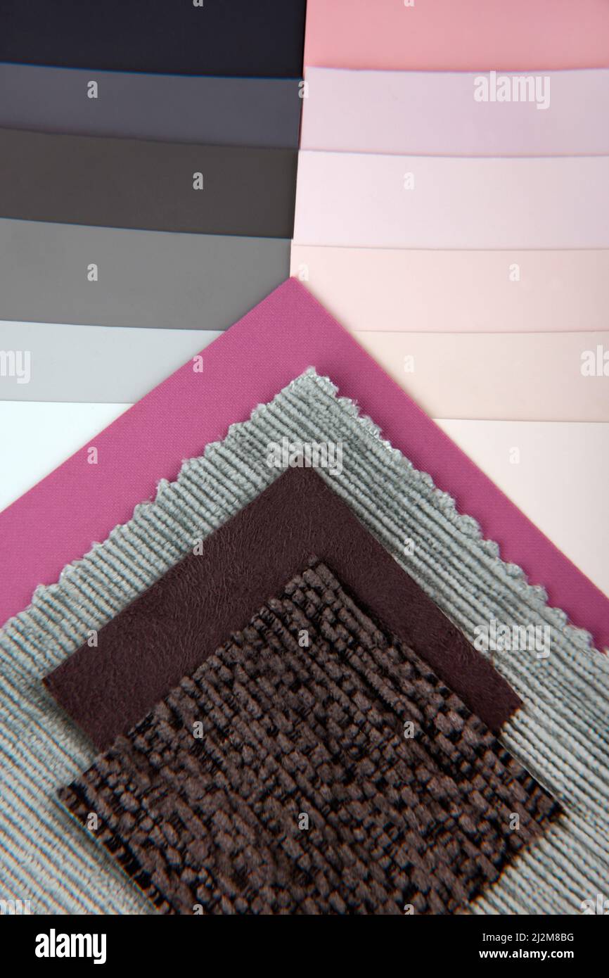 close up of the upholstery fabric texture and color choice for interior ...