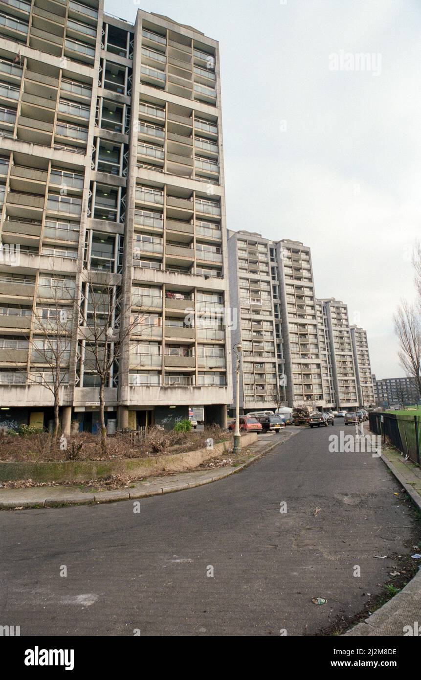 General views of tower blocks. Brandon Estate, Kennington, London. 31st ...