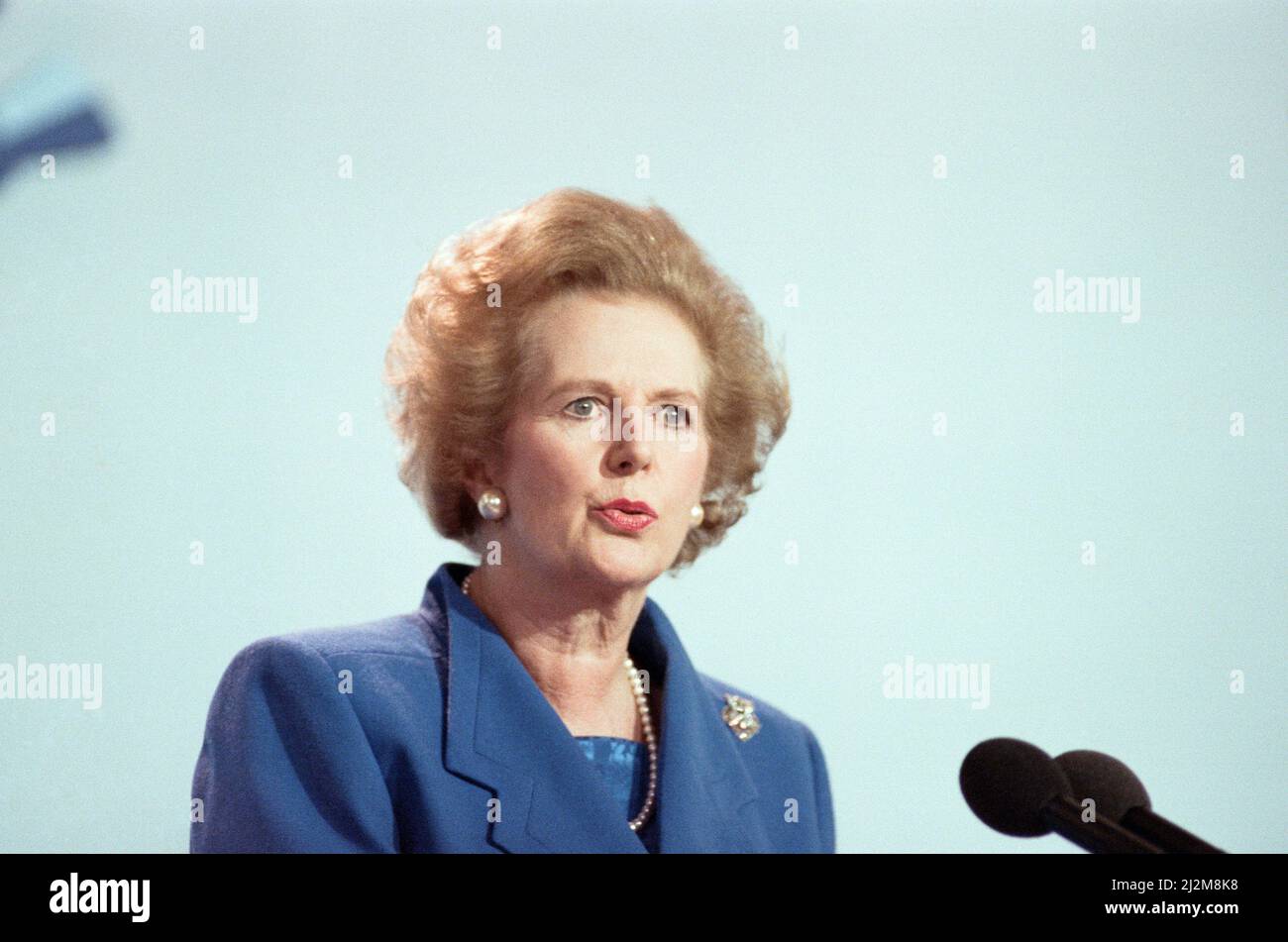 The Conservative Party Conference, Blackpool. Prime Minister Margaret ...
