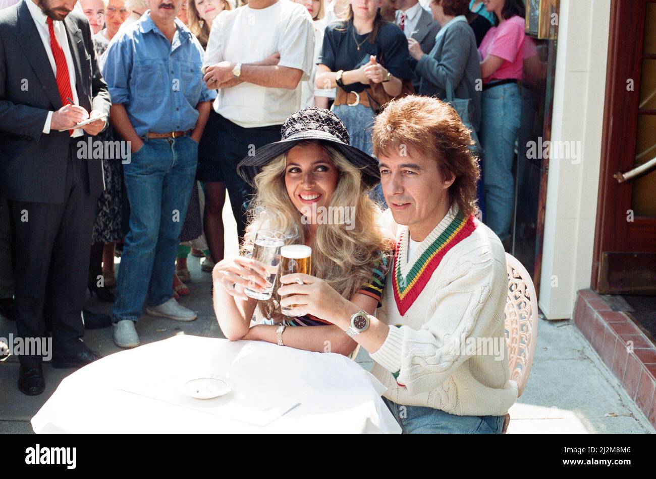 Bill Wyman and Mandy Smith at Sticky Fingers, Bill's new restaurant in ...